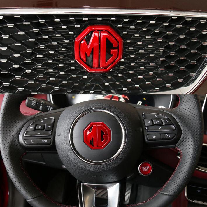 Car Rear Logo Front Grille Steering Wheel Badge Decal For MG HS MG ZS ...
