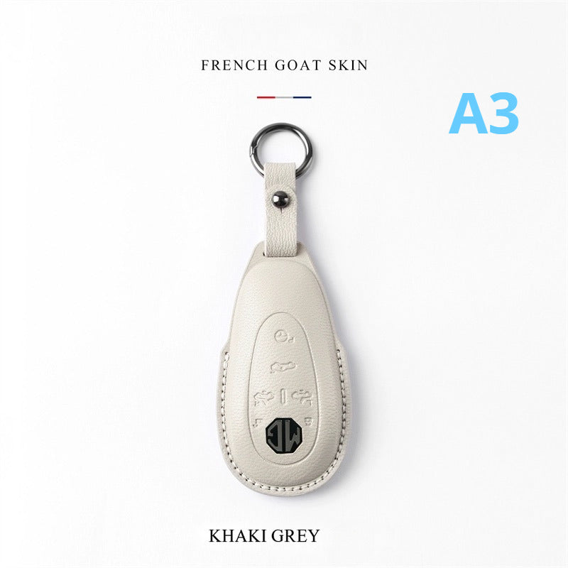 Luxury Leather Car Key Case Cover Fob Shell for MG Cyberster – mgtitan