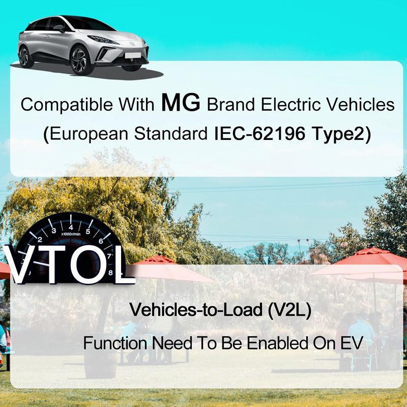 Electric Vehicle Discharge Adapter For MG ZS EV MG4 EV Xpower – mgtitan